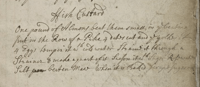 Fish Custard | Cooking in the Archives