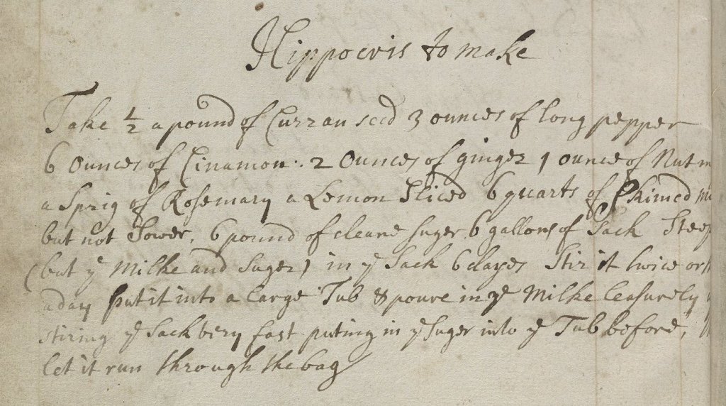 Hippocras, or spiced wine | Cooking in the Archives