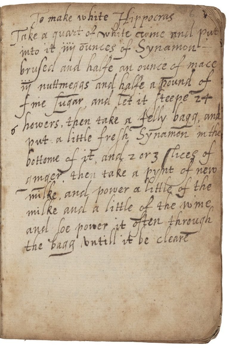 To make white Hippocras | Cooking in the Archives