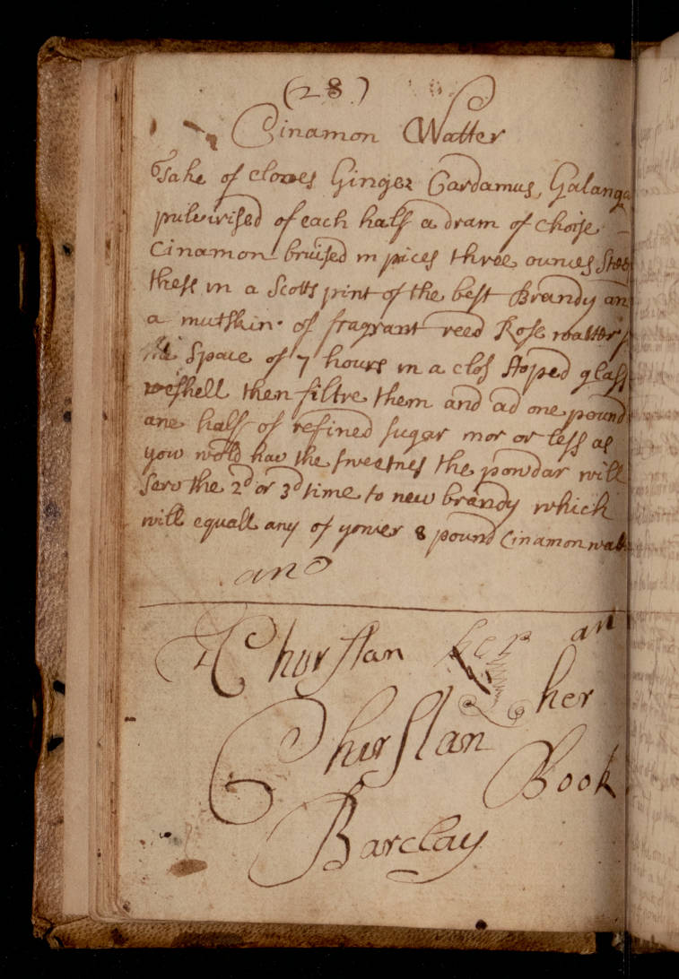 Cinamon Watter | Cooking in the Archives