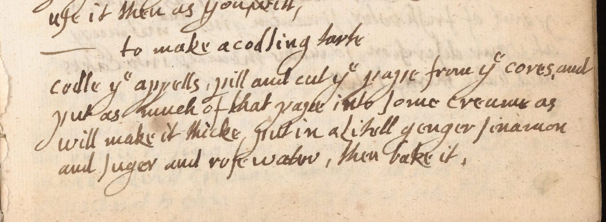 to make a codling tarte | Cooking in the Archives